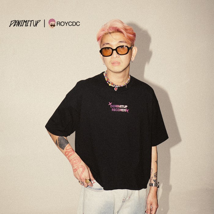 Denimitup records x Roycdc - Black star - T-Shirt – DENIMITUP
